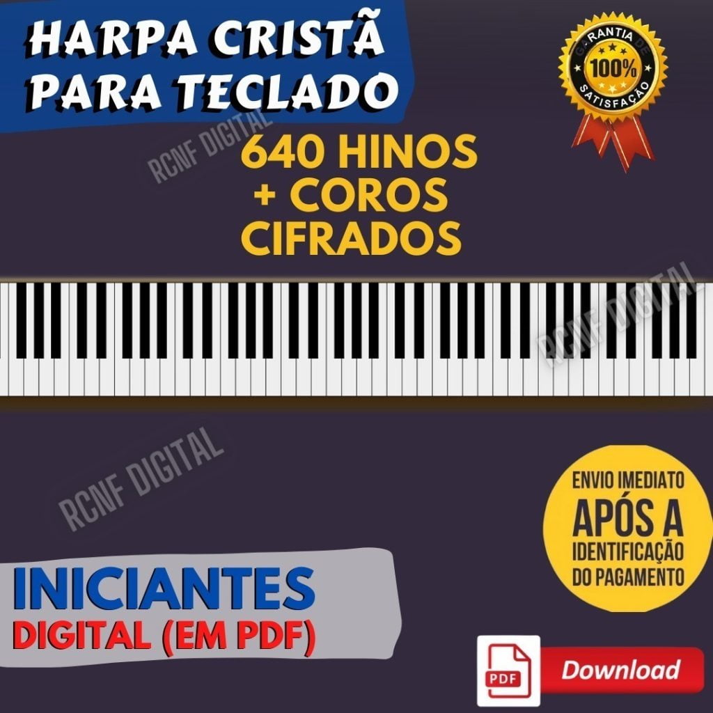 640 Hinos Harpa Cristã Cifrada Teclado Piano Em Pdf Cifra • DMK Studio