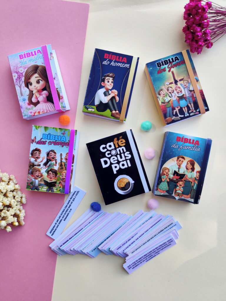Kit Mini Bíblia Versículos PNG PDF Imprimir