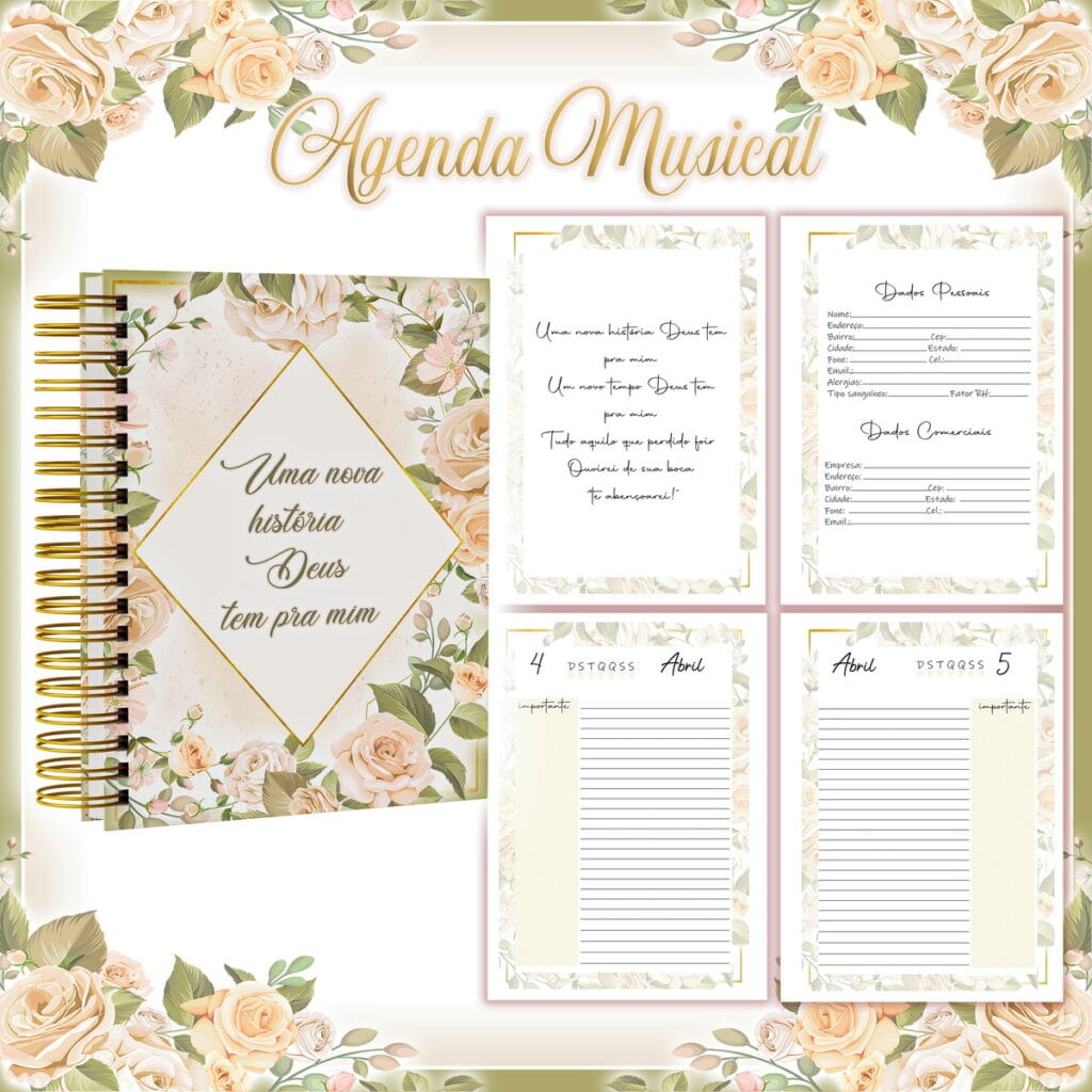 Pack Agendas Temas Musicais Digital Download